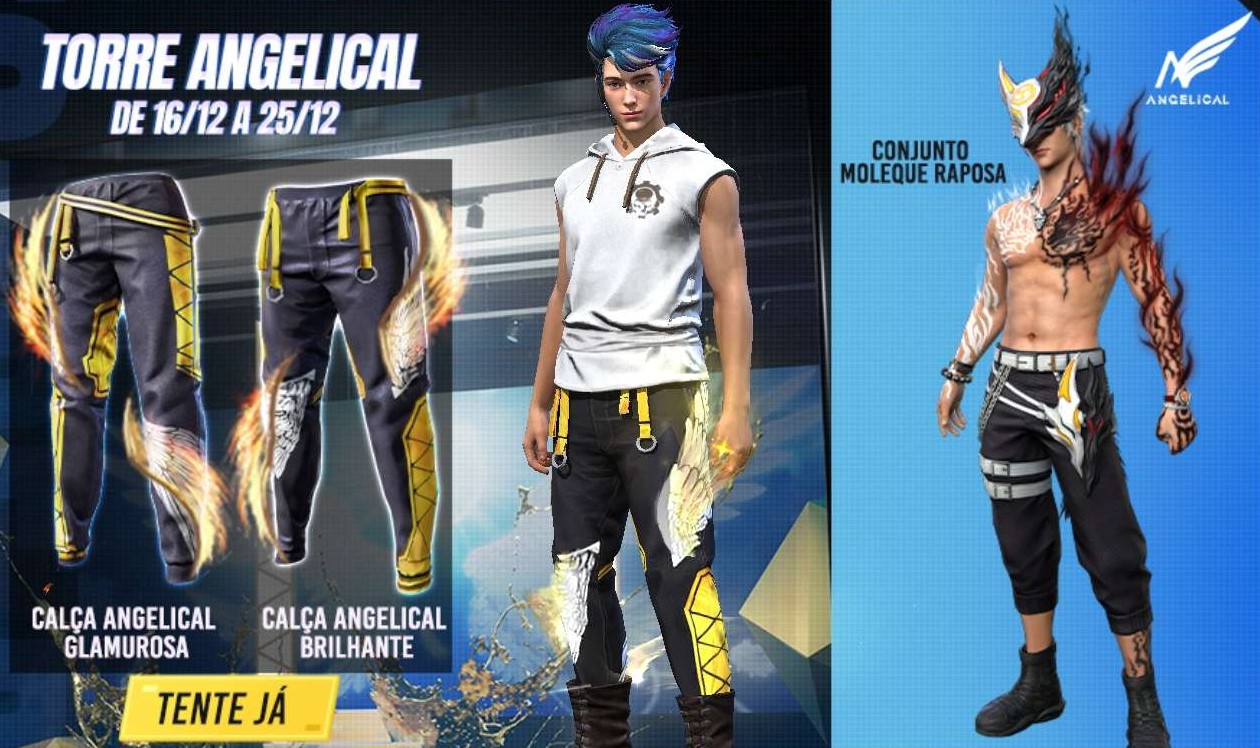 Free Fire: coleção com nova calça angelical é lançada; como pegar | Ge