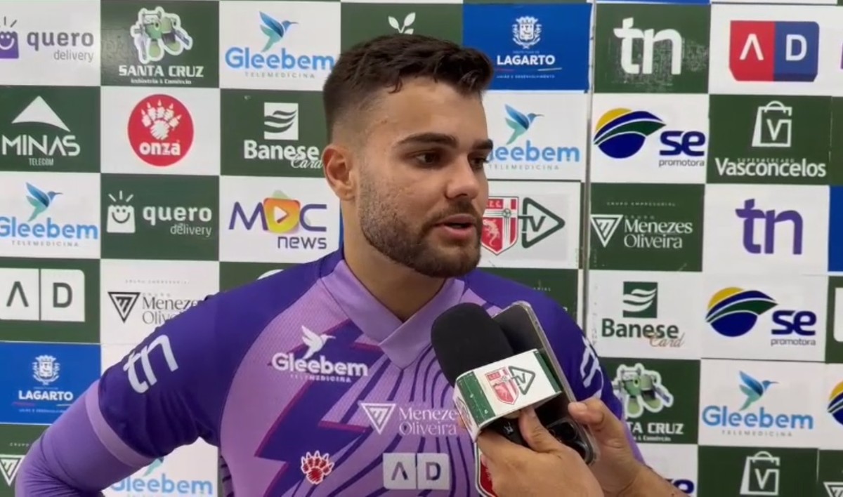 Em sua terceira temporada pelo Lagarto, goleiro Bruno Neri celebra oportunidade, mas lamenta ...