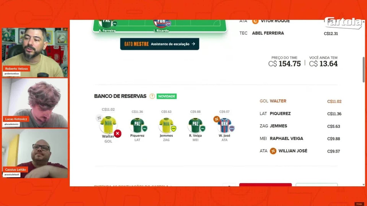 Cartola 2025: veja suspensos, lesionados e escalações prováveis da ...