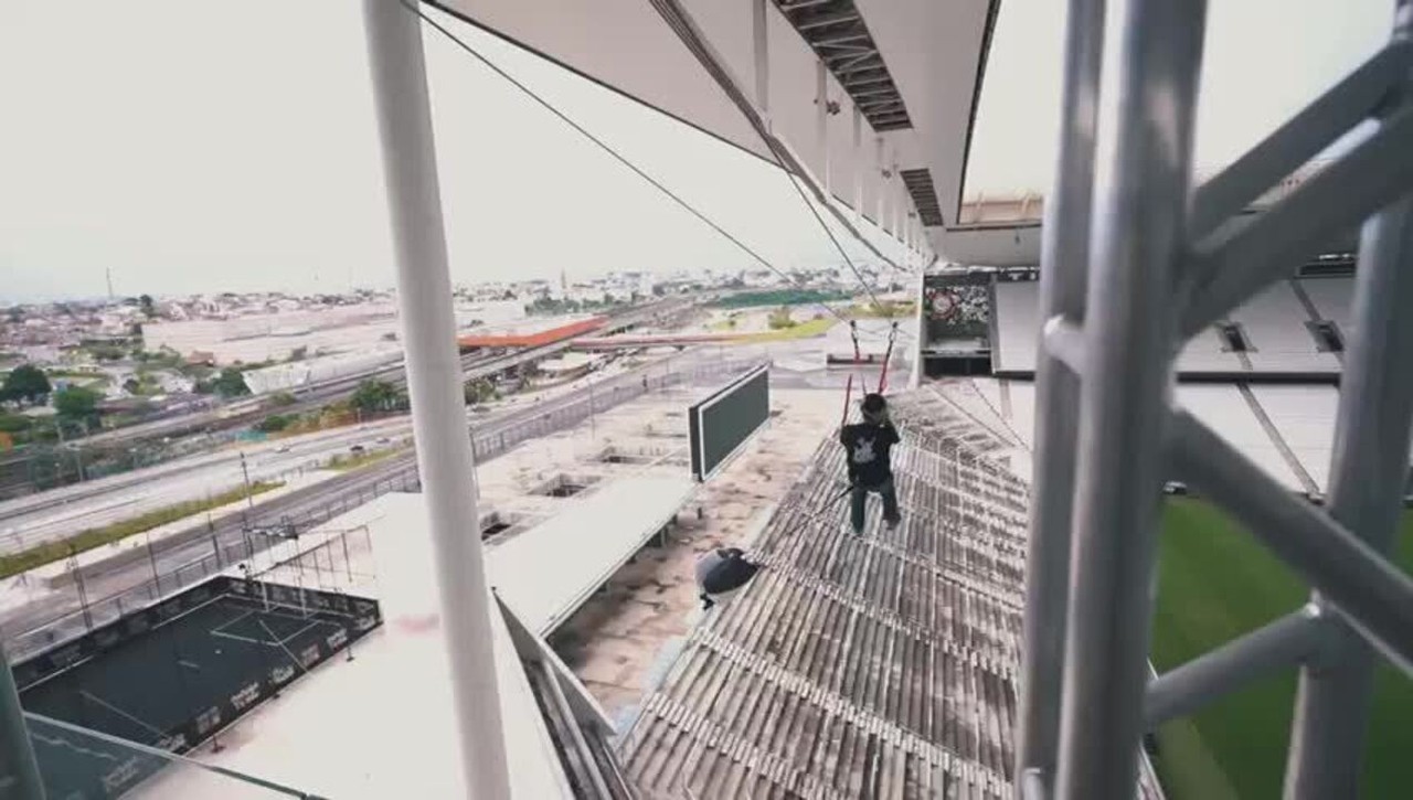 Corinthians vai inaugurar tirolesa na Arena nesta semana; veja fotos e ...