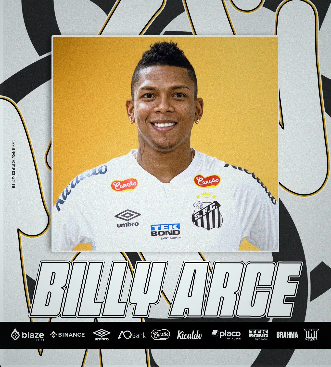 Santos anuncia contratação do atacante equatoriano Billy Arce | Ge
