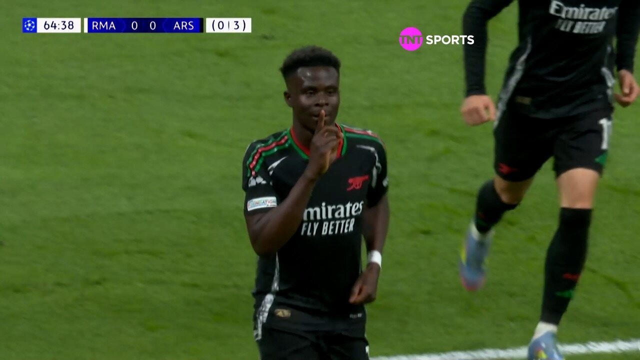 Saka repete gesto de Henry contra o Real Madrid no Bernabéu 19 anos ...