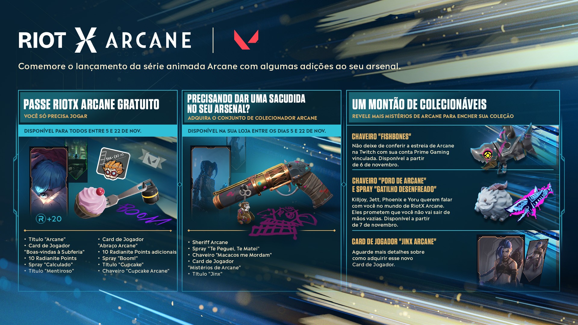 Valorant: Riot Games revela recompensas do RiotX Arcane | Ge