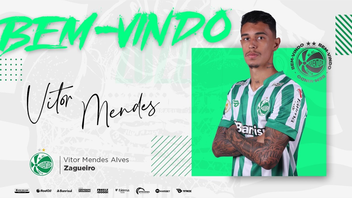 Juventude anuncia o retorno por empréstimo do zagueiro Vitor Mendes ...