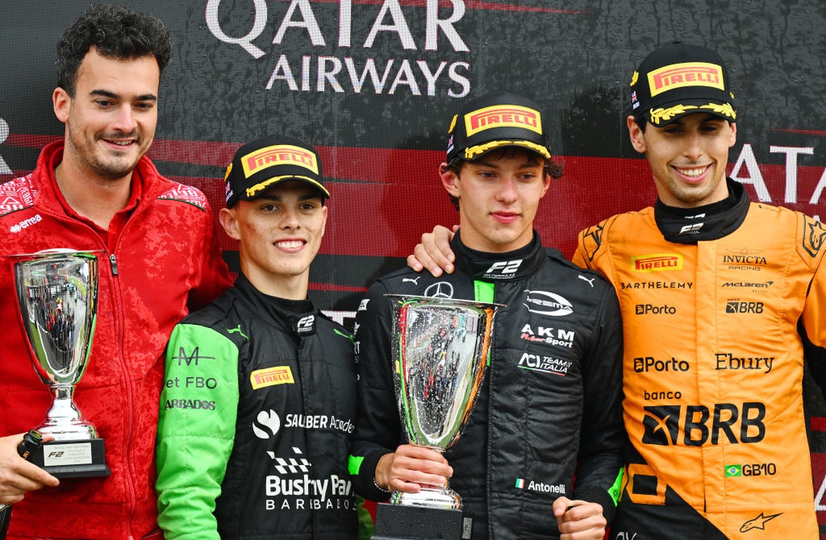 F2: Kimi Antonelli vence sprint na Inglaterra; Bortoleto é o quarto ...