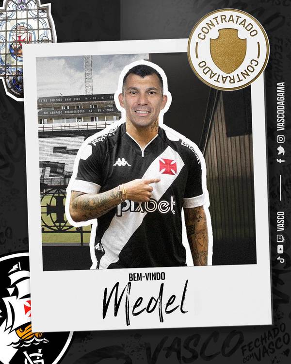 Vasco anuncia a contratação de Medel: "Juntos vamos reverter a situação ...