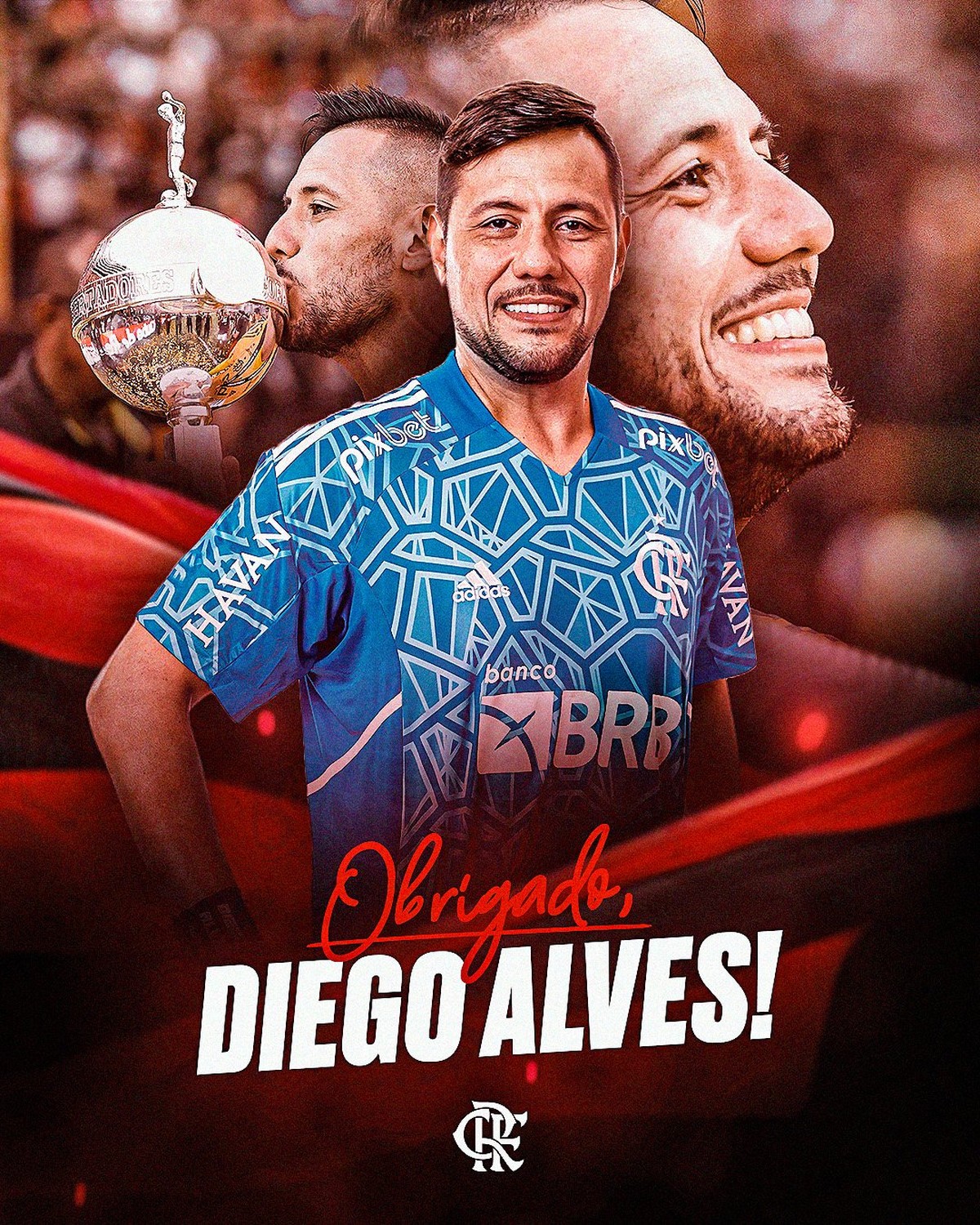 Flamengo publica homenagem a Diego Alves, que se despede do clube no jogo contra o Avaí ...