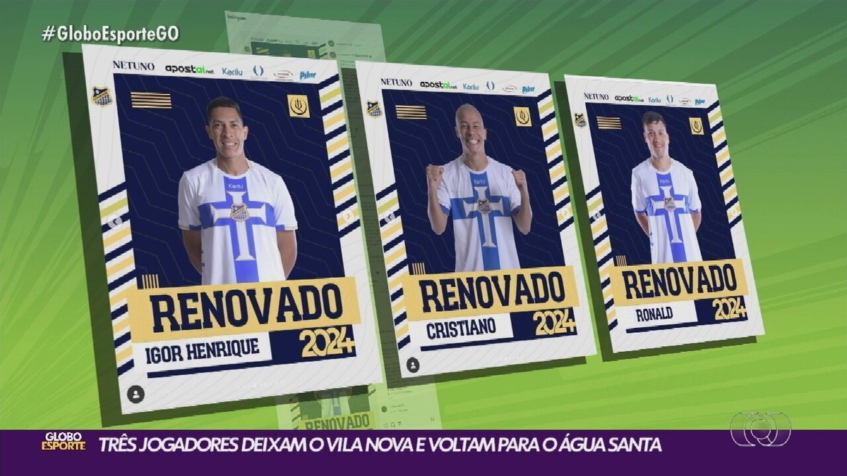 Igor Henrique, Cristiano e Ronald deixam o Vila Nova e voltam para o ...