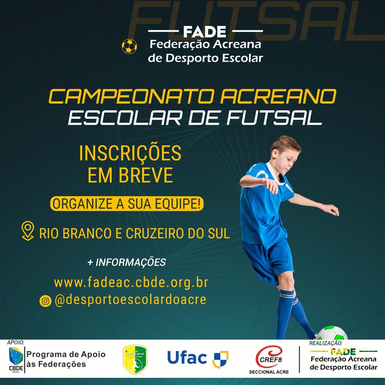 Curtinha: Fade abre inscrições para Campeonato Escolar de Futsal ...