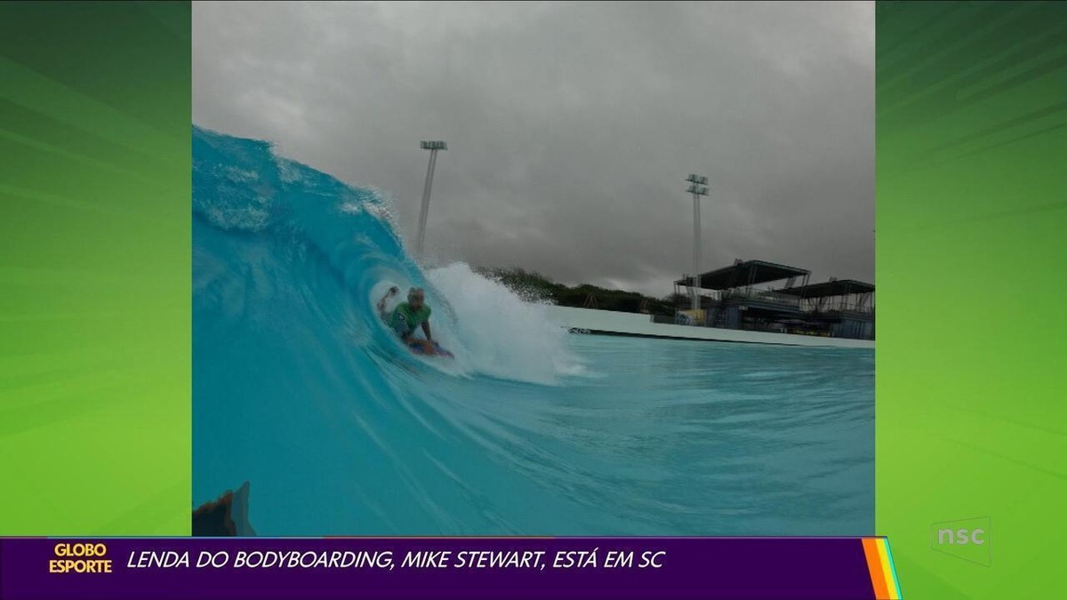 Lenda do bodyboard, Mike Stewart visita a Surfland e surfa em Garopaba ...