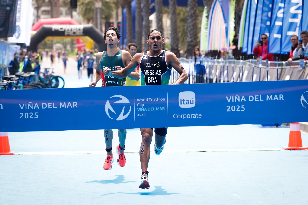 Manoel Messias é bicampeão da Copa do Mundo de triatlo em Viña del Mar | Ge