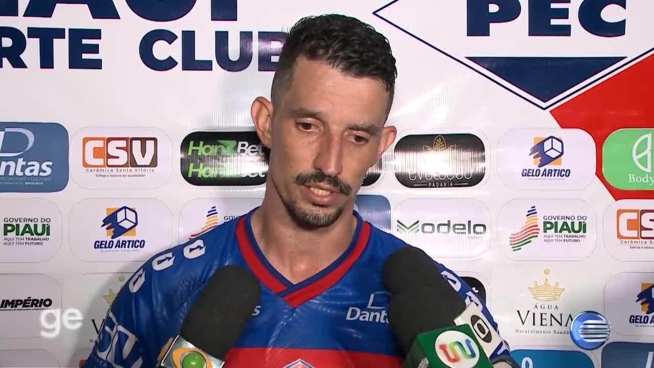 Zizu vibra com 1º gol pelo Piauí e alerta para desatenção em empate com ...