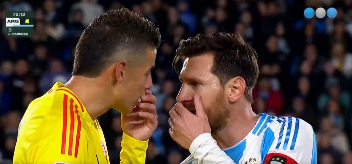 Messi e James Rodríguez discutem em Argentina x Colômbia: "Você fala ...