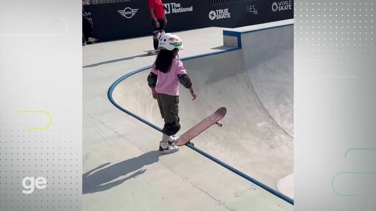 Indiana de 8 anos é a mais nova no Pré-Olímpico de skate park | Ge