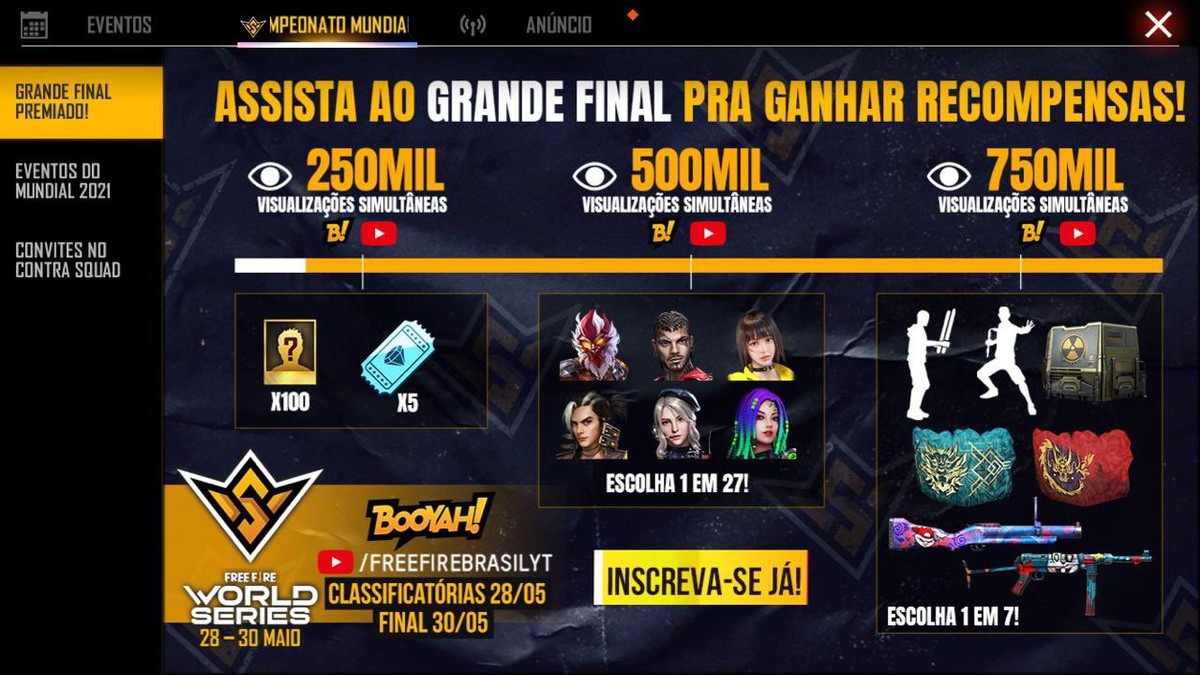 Mundial de Free Fire: Garena dará prêmios ao público; veja | free fire | ge