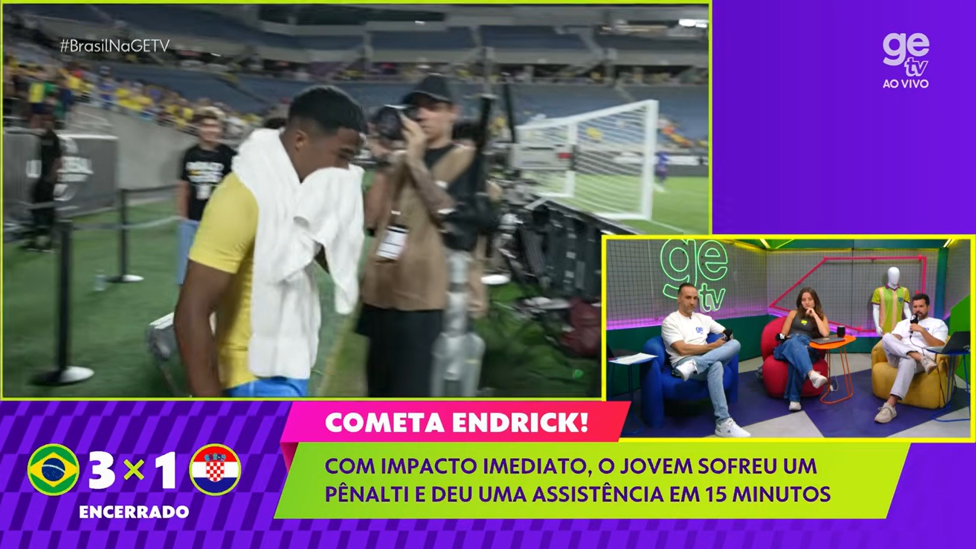 Endrick se emociona após vitória do Brasil sobre a Croácia; veja | Ge