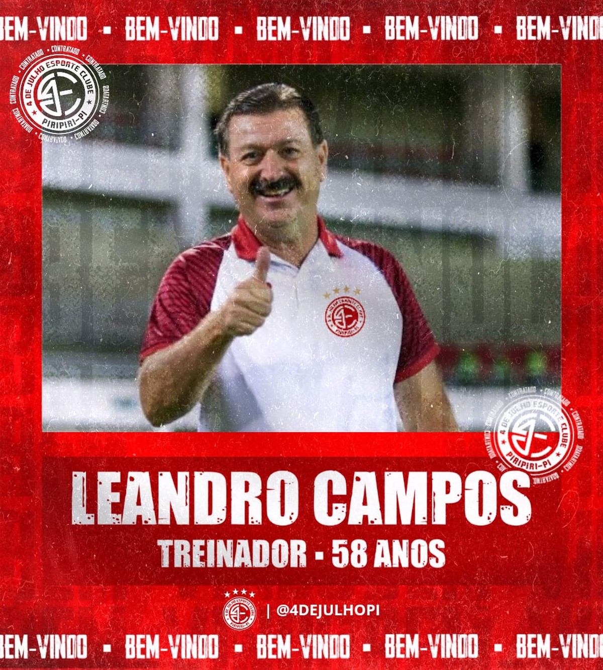 De volta ao Piauí, Leandro Campos planeja novo 4 de Julho: “Vamos com nosso espírito renovado ...