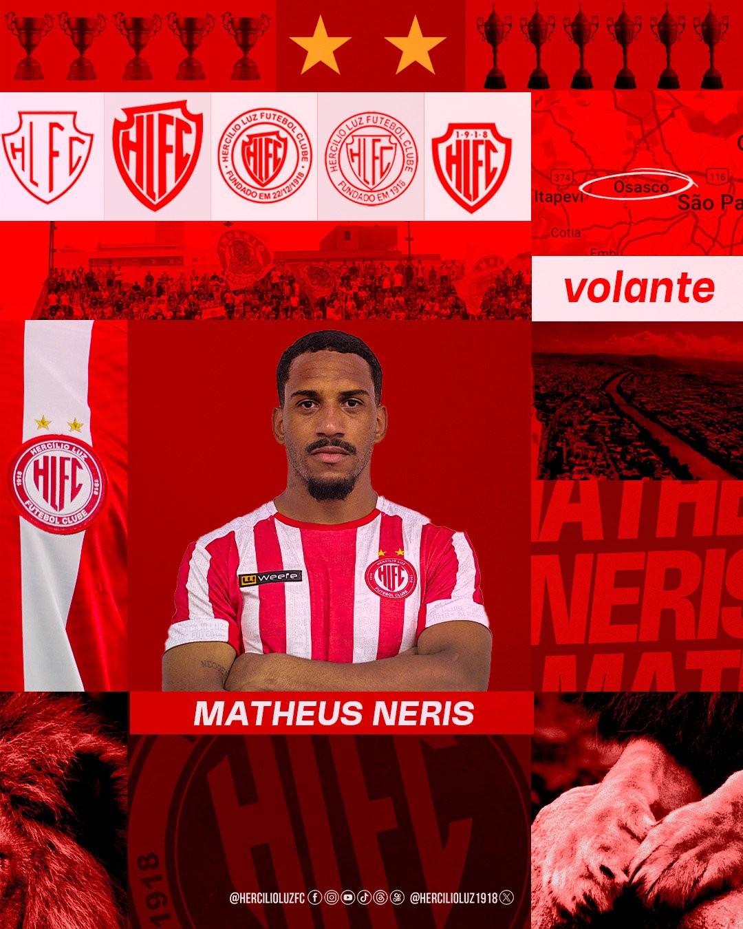 Hercílio Luz anuncia Matheus Neris e três goleiros para 2025