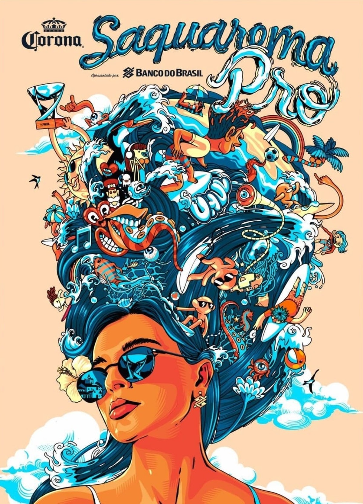 Ilustrador cria 'Carmen Miranda das ondas' em pôster oficial da final ...