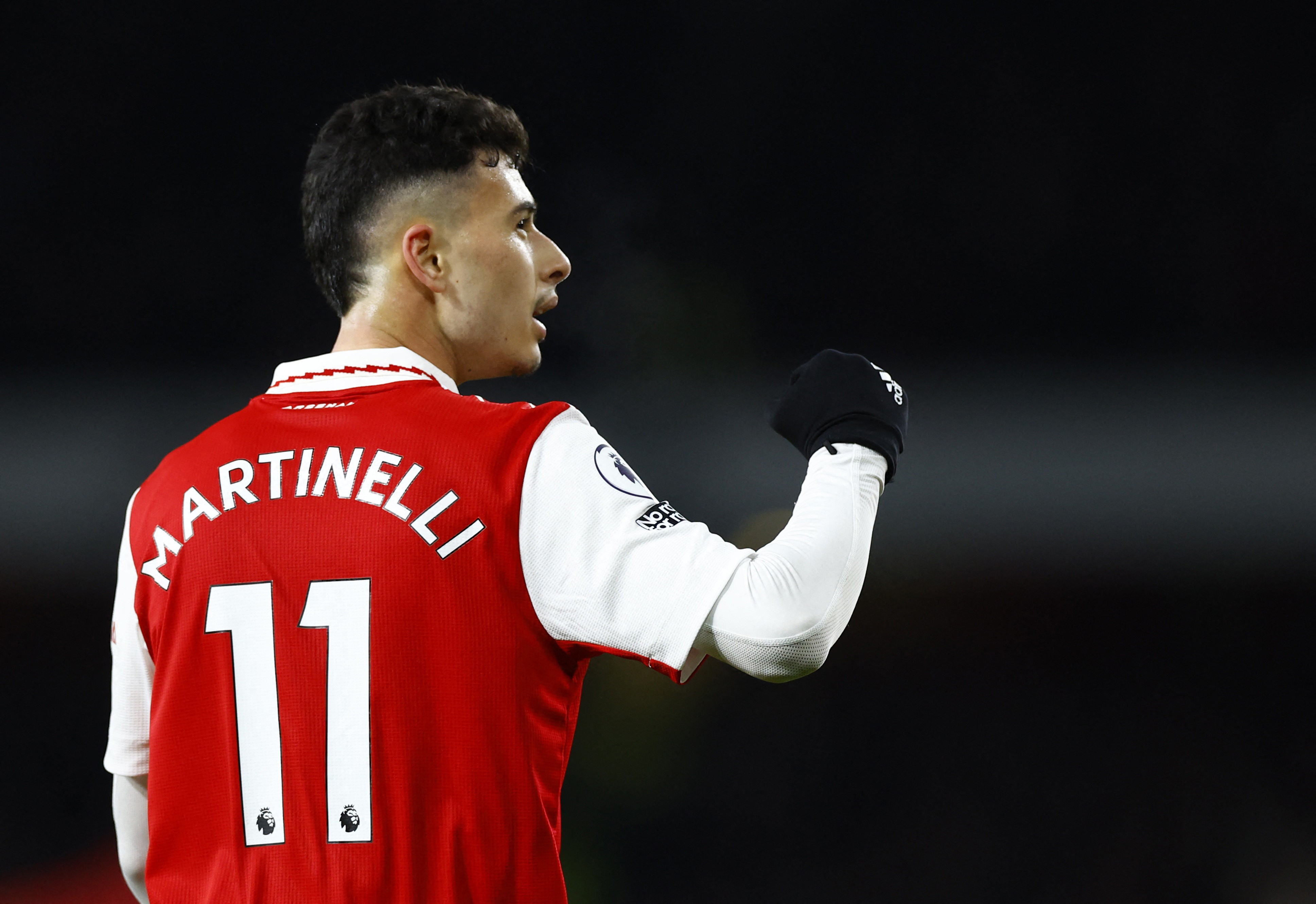 Martinelli assume artilharia do Arsenal na Premier League