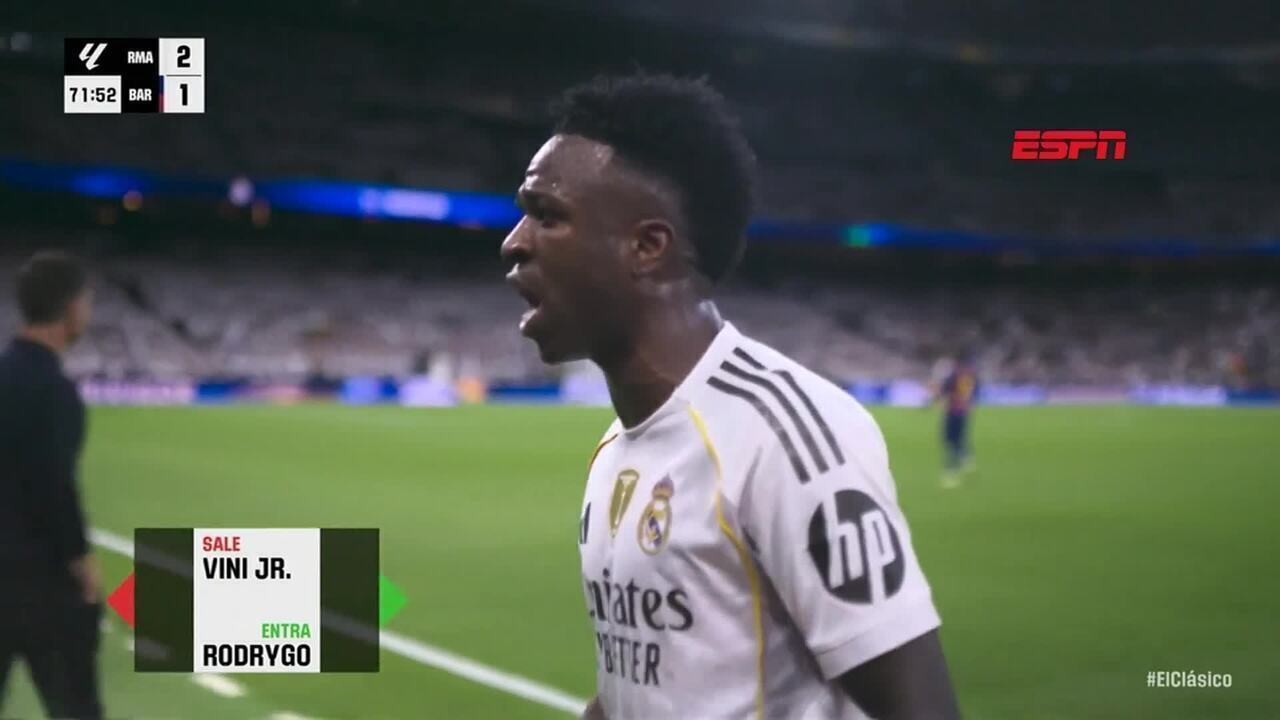 Xabi Alonso substitui Vini Jr. pela 12ª vez em 16 jogos no Real Madrid | Ge