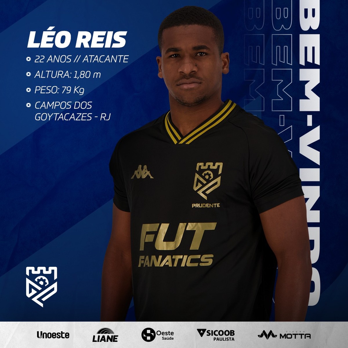 Grêmio Prudente anuncia atacante Léo Reis, que chega emprestado pela ...