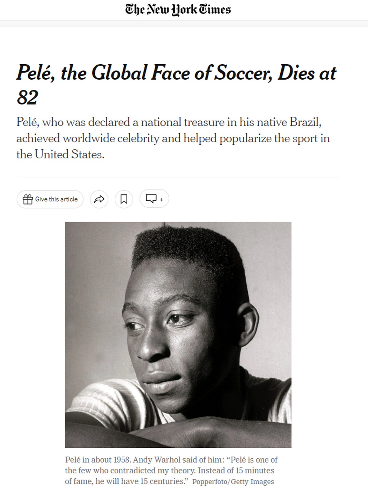Morte de Pelé estampa jornais estrangeiros; veja capas | pelé | ge