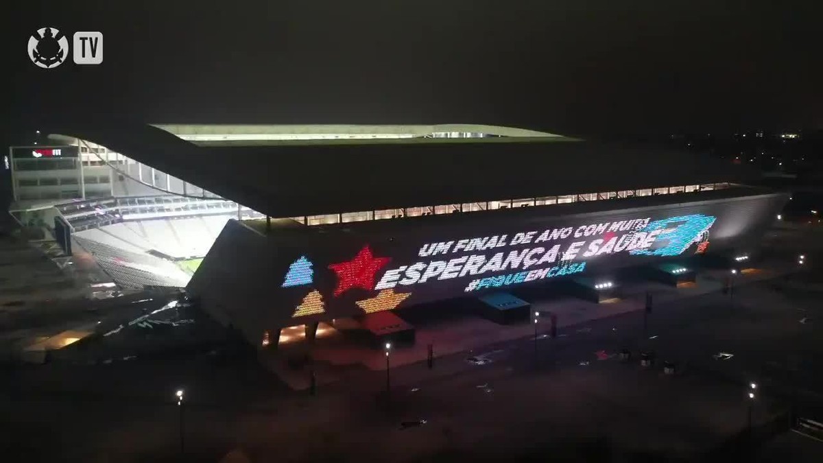 Arena do Corinthians ganha mensagem de Natal no painel de LED; veja ...