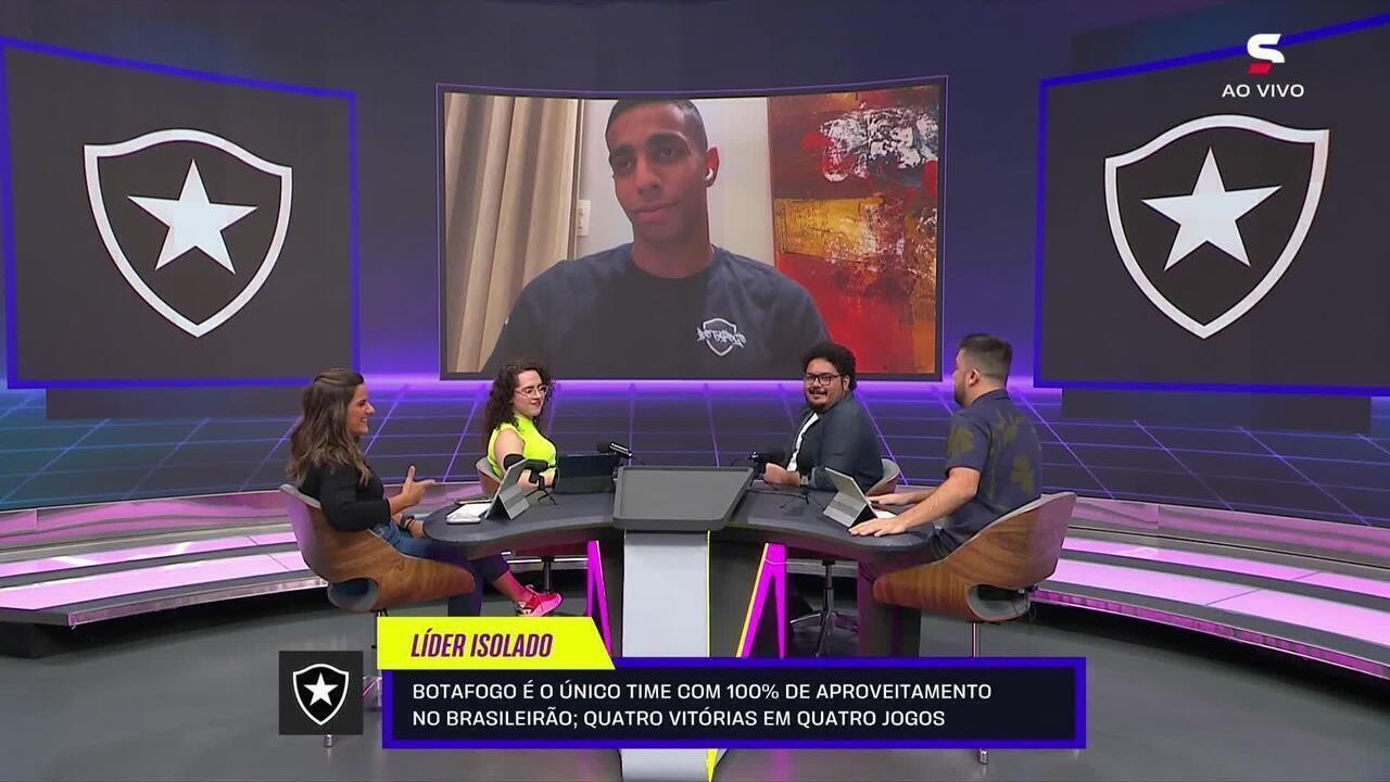 Hugo explica estilo de jogo eficiente do líder Botafogo: "Tem a bola ...