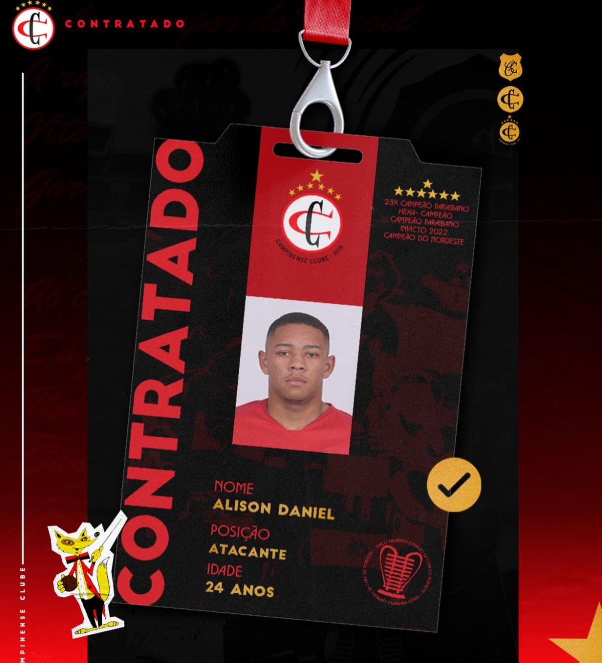 Campinense anuncia a contratação de Alison Daniel e já tem 4 atacantes ...