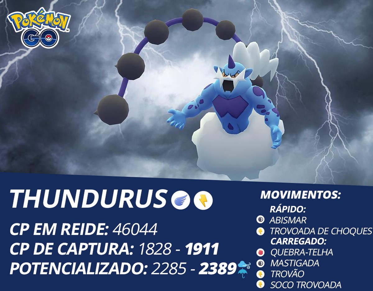 Pokémon GO: como pegar Thundurus nas reides, melhores ataques e ...