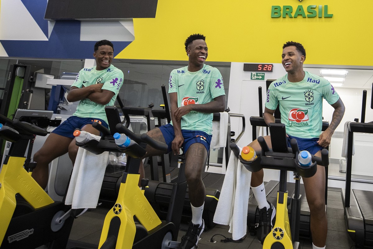 Endrick, Vini Jr e Rodrygo juntos: Seleção faz trabalho regenerativo ...