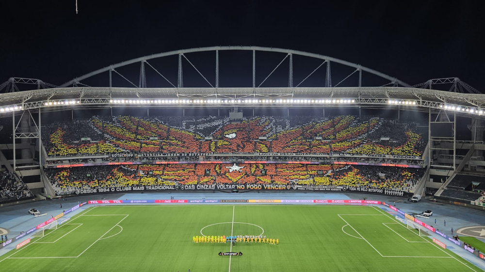 Torcida do Botafogo inova e faz mosaico "dupla face" contra o Palmeiras ...
