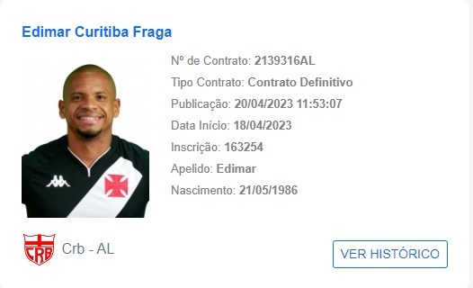 Lateral do CRB, Edimar aparece no BID e fica à disposição de Umberto ...