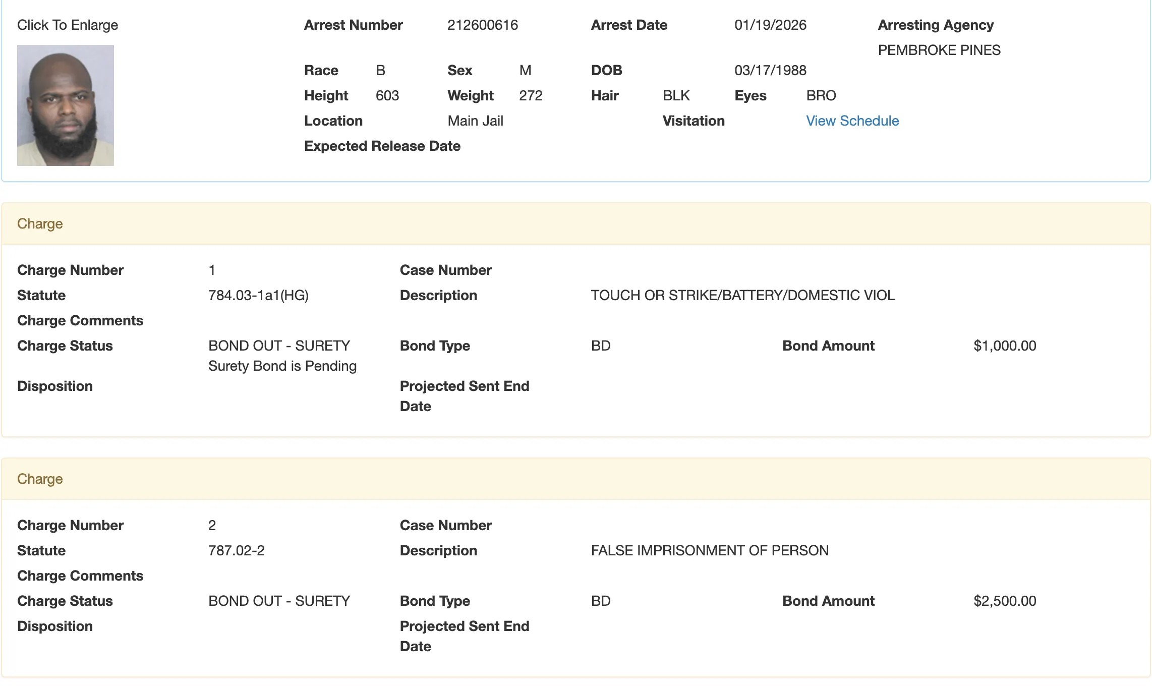 Jairzinho Rozenstruik é preso na Flórida acusado de violência doméstic | Ge