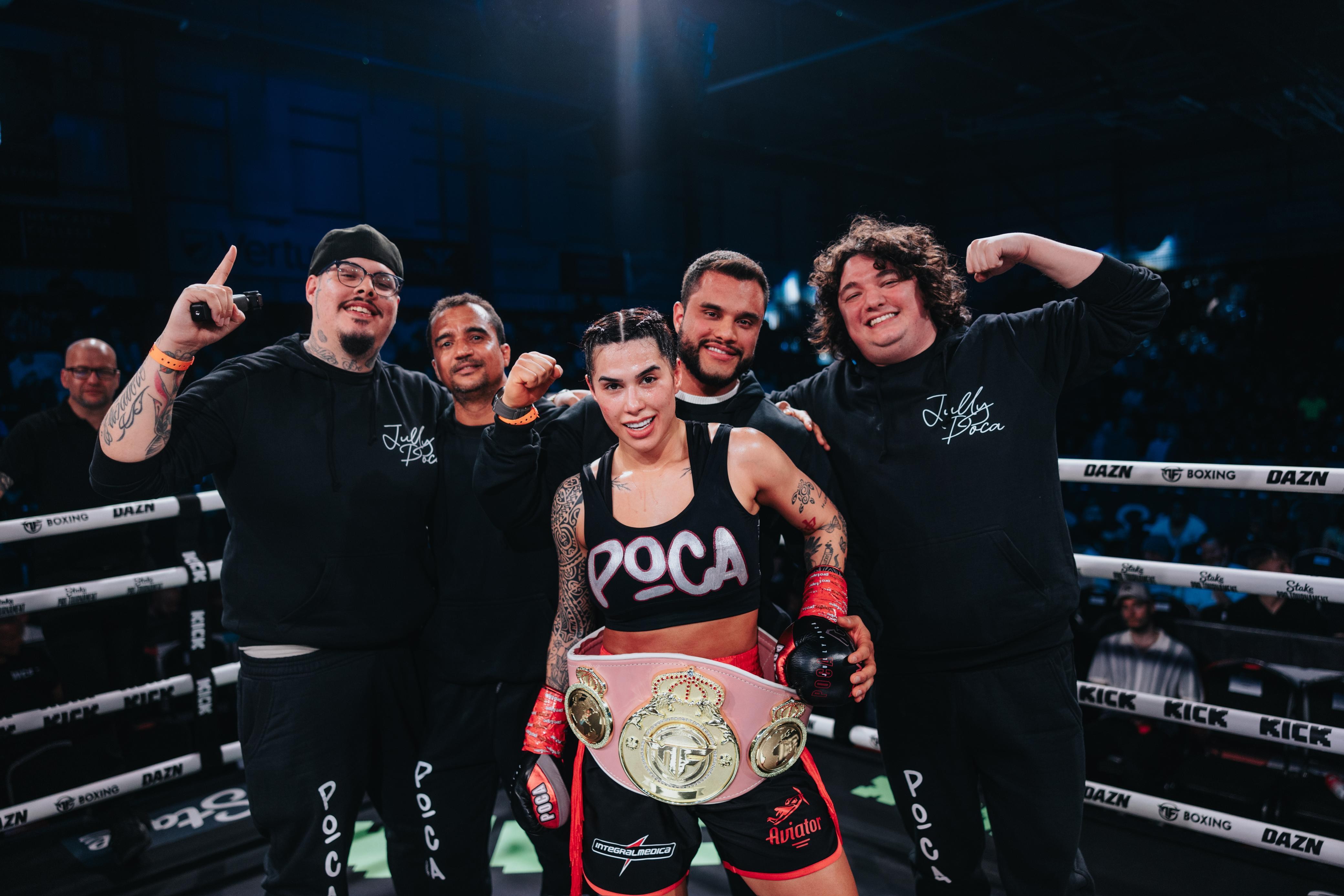 Jully Poca vence em segunda defesa de cinturão do Misfits Boxing | Ge