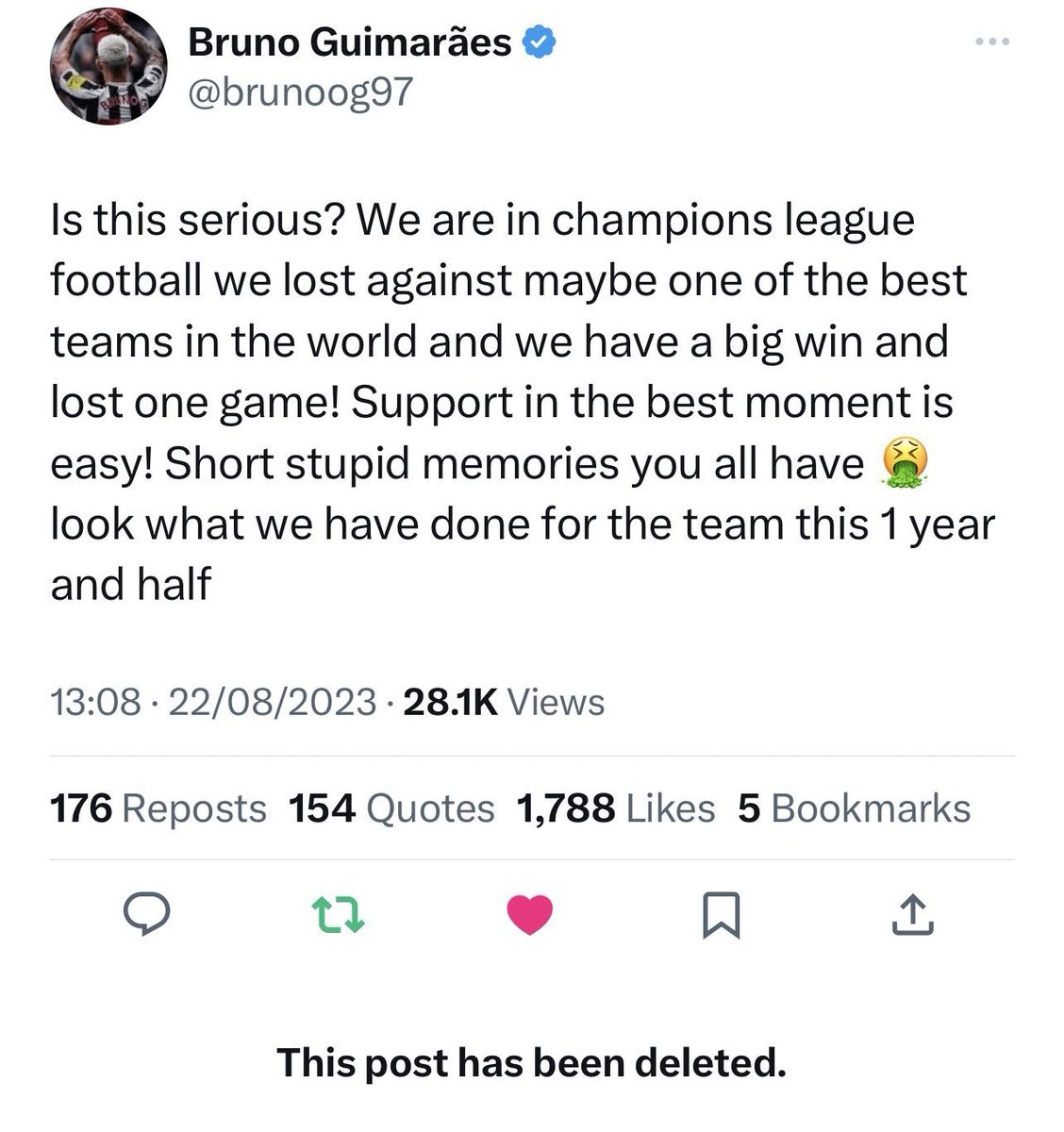 Bruno Guimarães rebate críticas ao Newcastle após derrota: "Apoiar nos ...