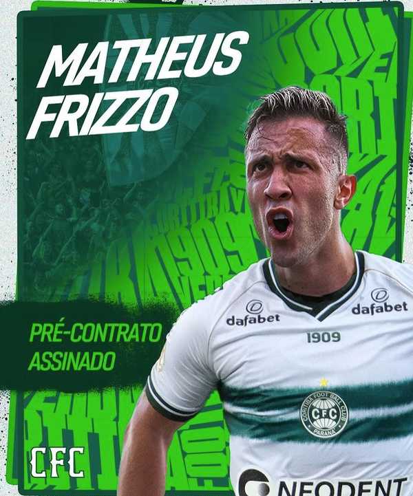 Coritiba anuncia a contratação do meia Matheus Frizzo | coritiba | ge