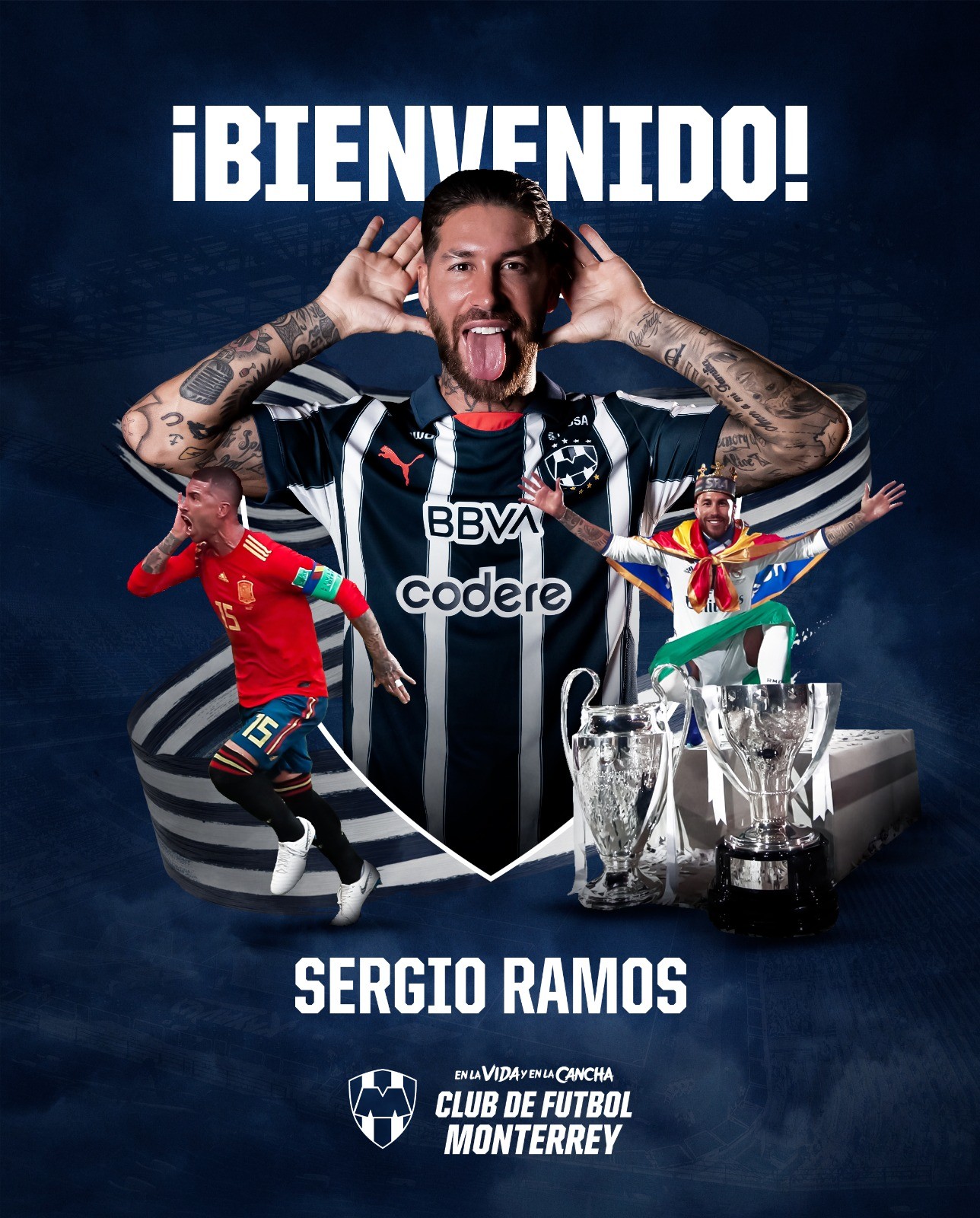 Monterrey, do México, anuncia espanhol Sergio Ramos, que homenageia o ...