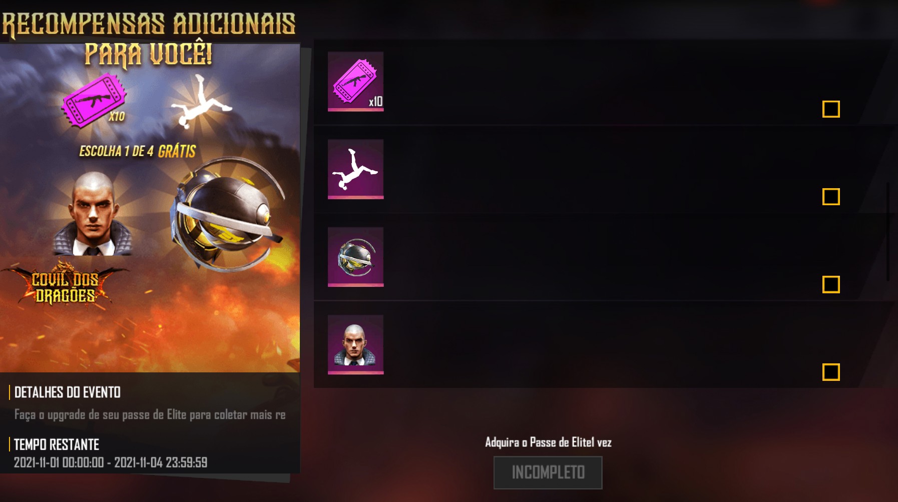 Free Fire: Passe de Elite de novembro rende bônus inédito | Ge