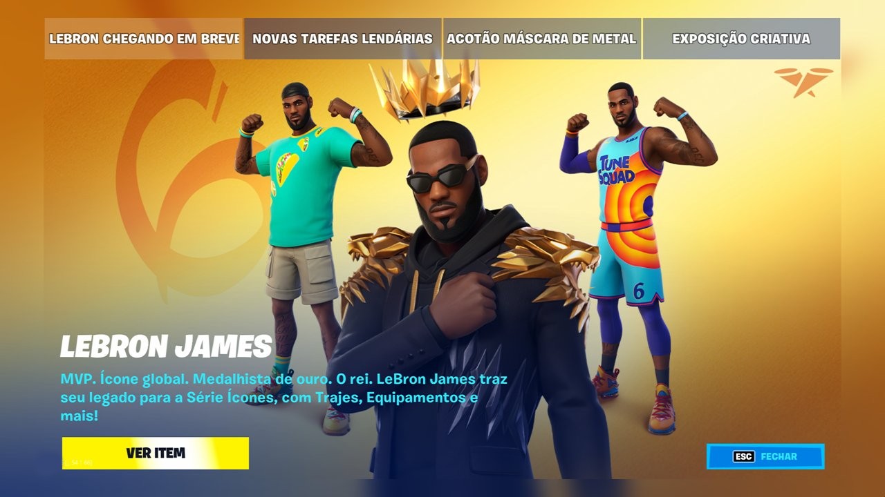 Fortnite: skin de LeBron James é revelada; confira detalhes | fortnite | ge