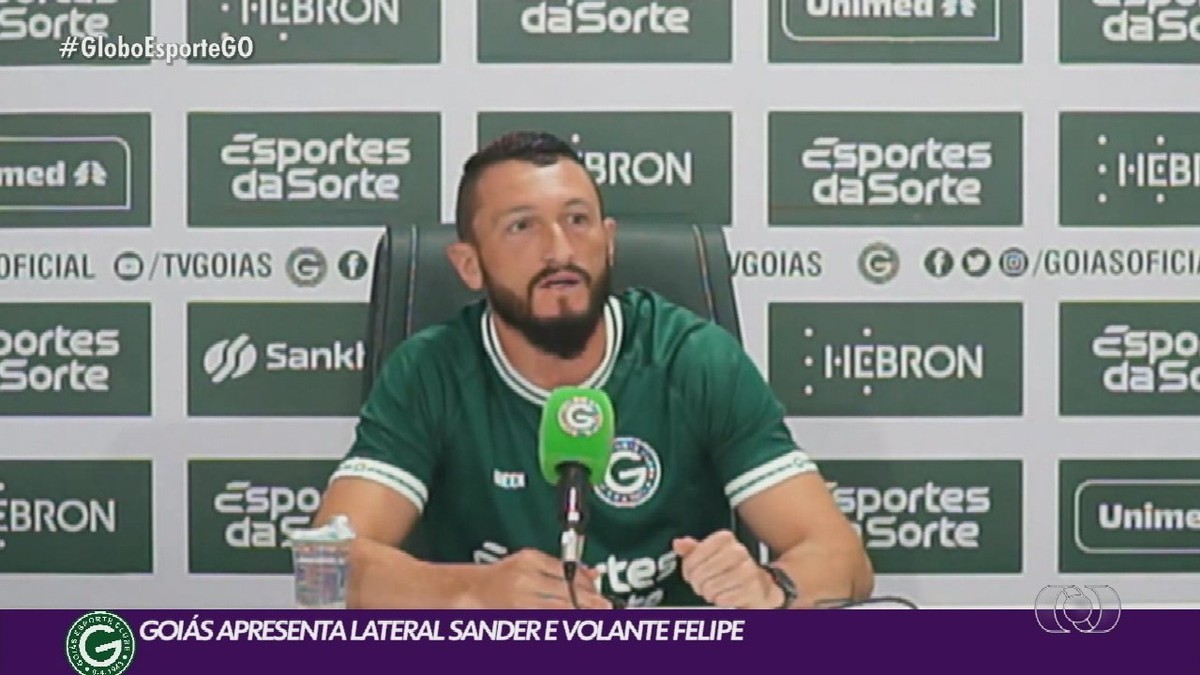 Longevos nos ex-clubes, Felipe e Sander são apresentados no Goiás e esperam construir história ...