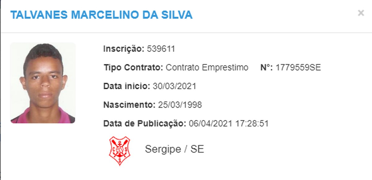 Lateral é registrado no BID antes de anúncio oficial pelo Sergipe ...