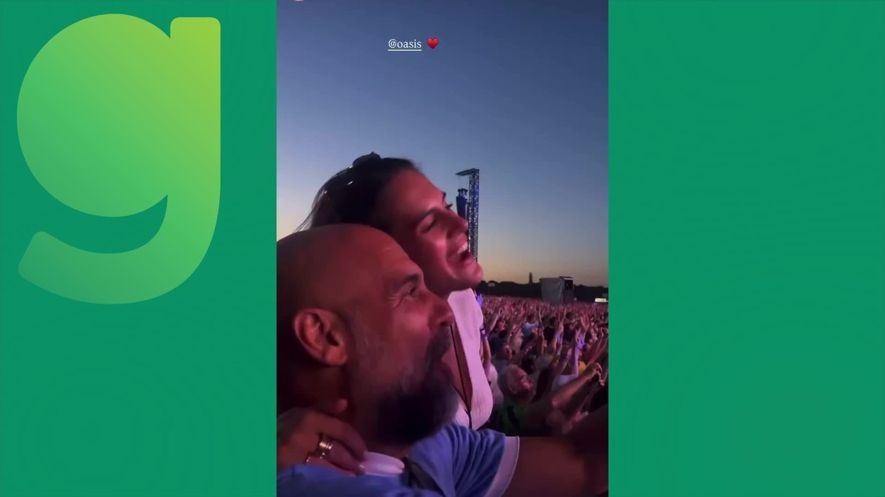 Guardiola é destaque nos bastidores do retorno do Oasis em Manchester | Ge