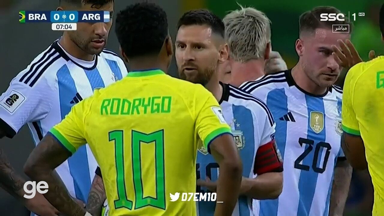 Rodrygo evita entrar em polêmica com Messi: "Melhor nem comentar" | Ge