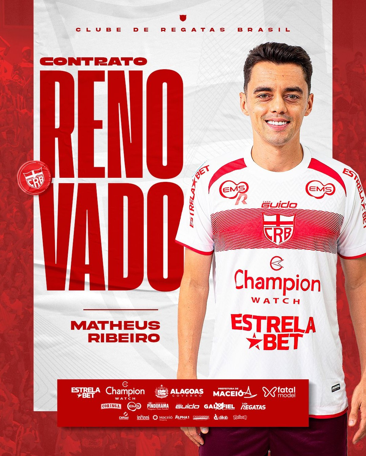 CRB divulga renovação com lateral Matheus Ribeiro e atacante Mike ...